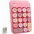 Amazon.com: Seaciyan Wireless Number Pad, Ergonomic Cute Colorful Retro ...