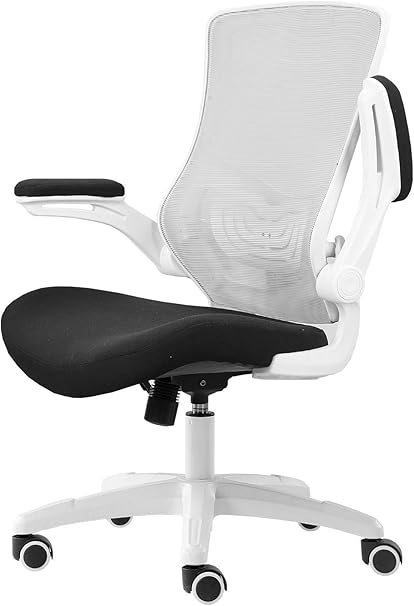 Hbada Ergonomic Office Task Desk Chair with Lumbar Support, Flip-up ...