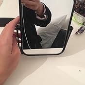 Fancy Metal Goods Free Standing Travel or Bathroom Mirror, Black ...