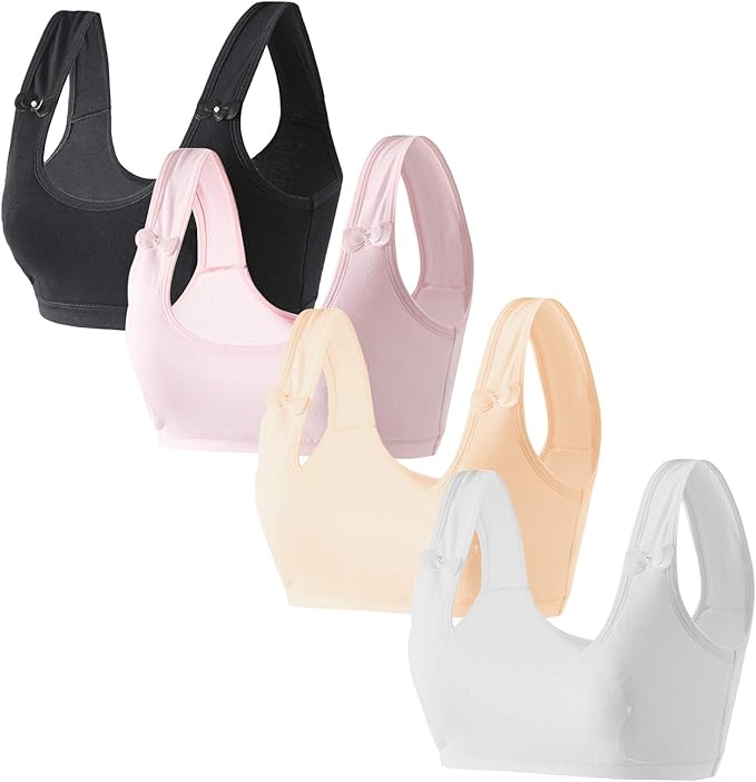 Happy Cherry - Girls Bra Teenage Girls Cotton Bra Set Breathable for 10 ...