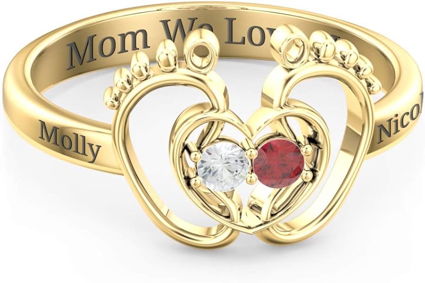 Loveu Jewelry Custom Mother Rings,Name Rings,Personalized Rings for ...