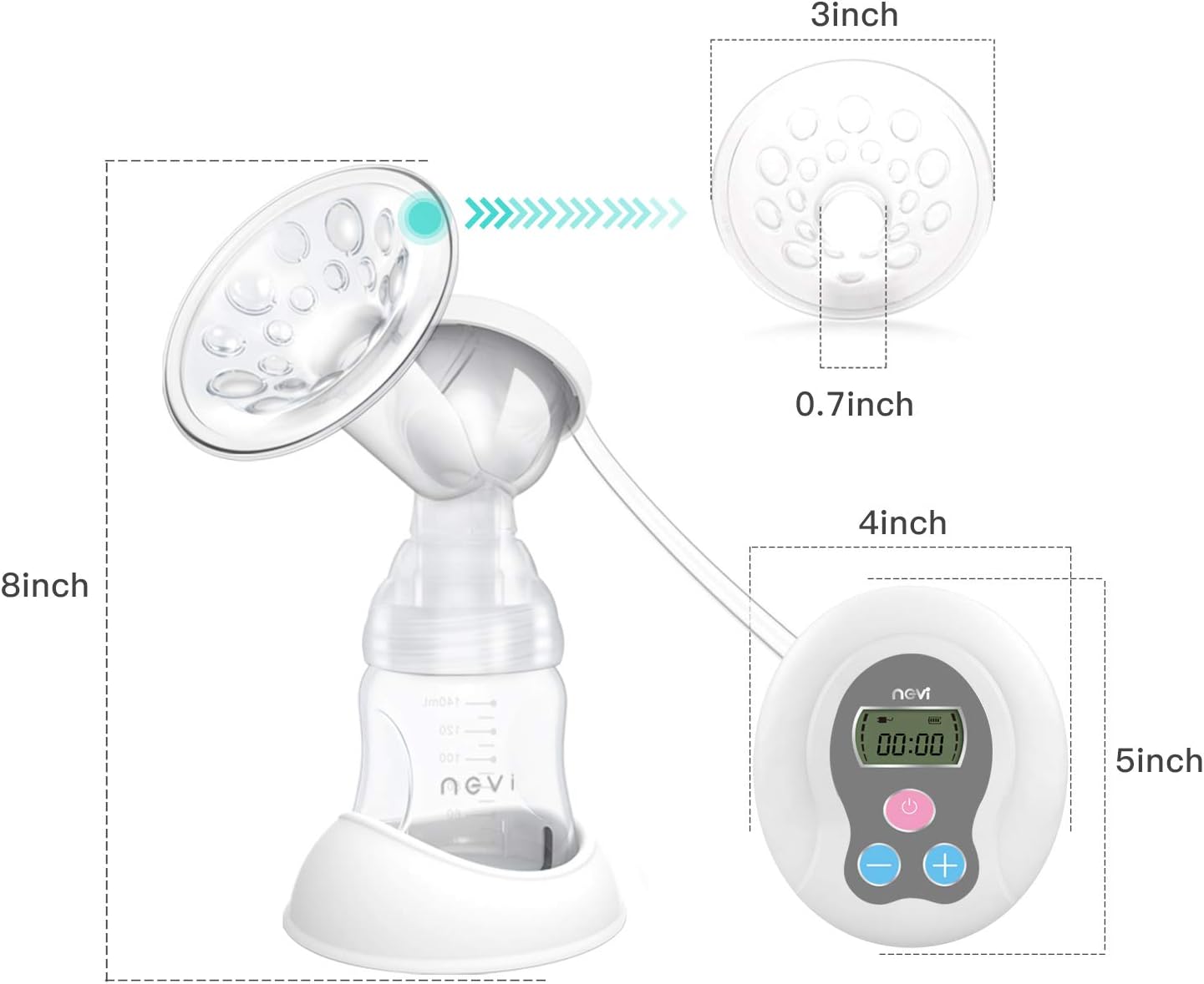 NCVI Electric Mam Breast Pump Suction Portable Breastfeeding Pump ...