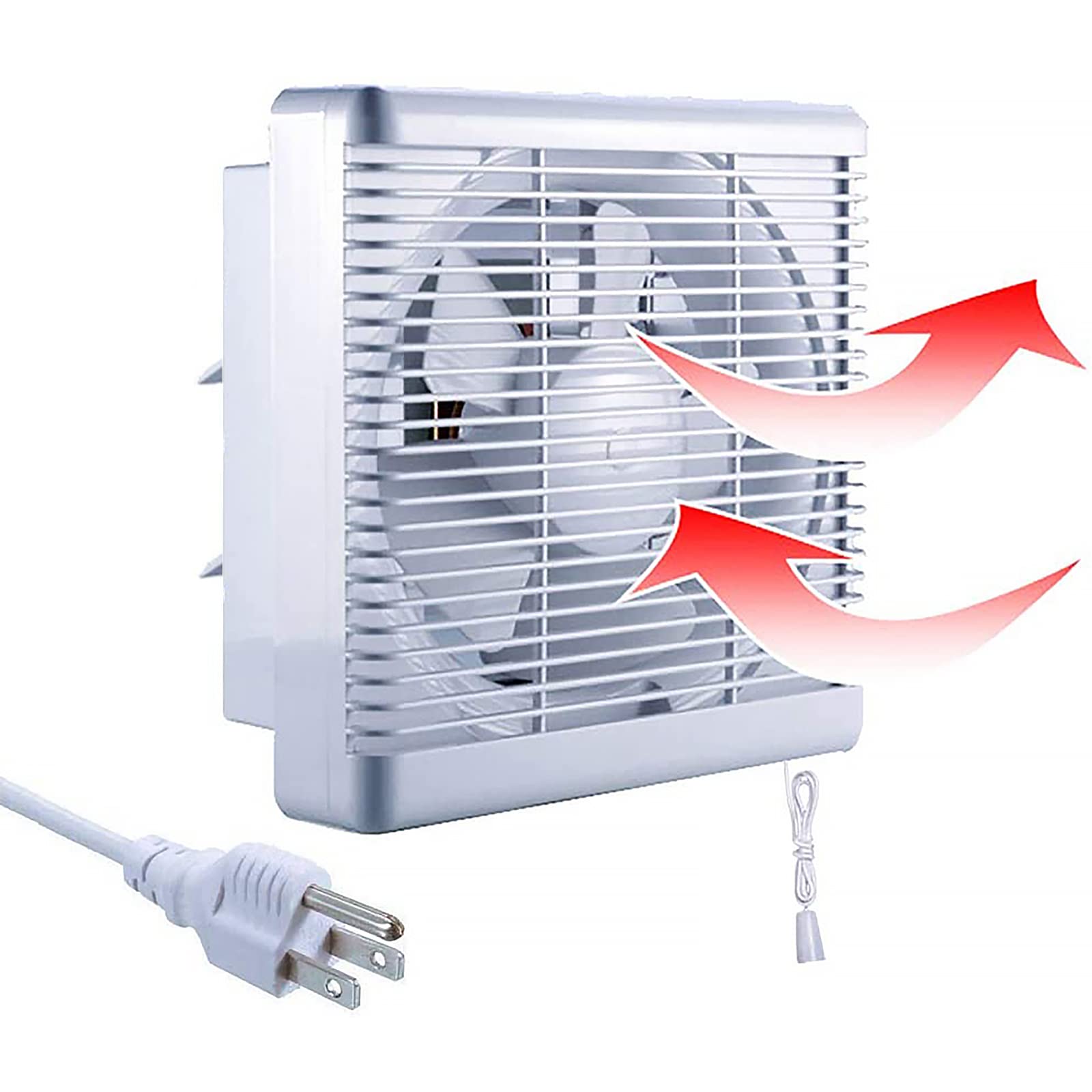 Mua 8 Inch Window Shutter Exhaust Fan with Reversible Airflow, 176CFM ...