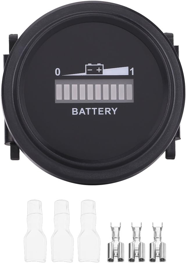 Akozon 12V/24V/36V/48V/72V LED Digital Battery Indicator Meter Gauge ...
