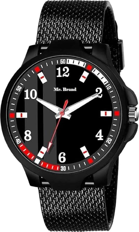 Buy Mr. Brand Analogue Black Coloured Strap Men's Watch at Amazon.in