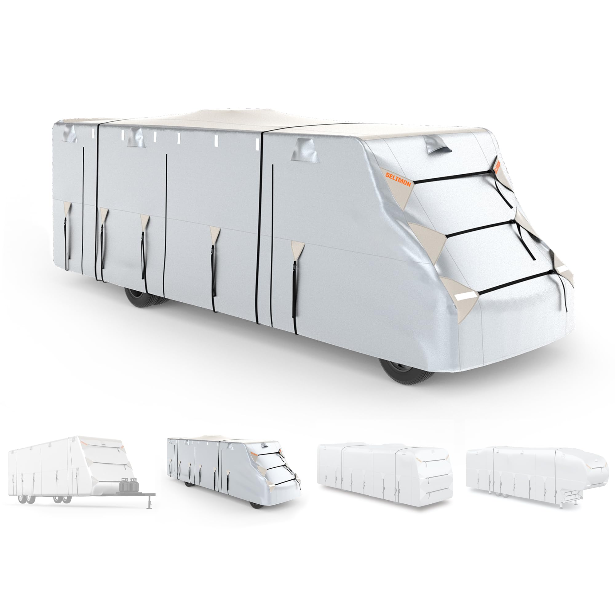 SELIMON 300D Top Class C RV Cover with Waterproof PU Coating Rip ...