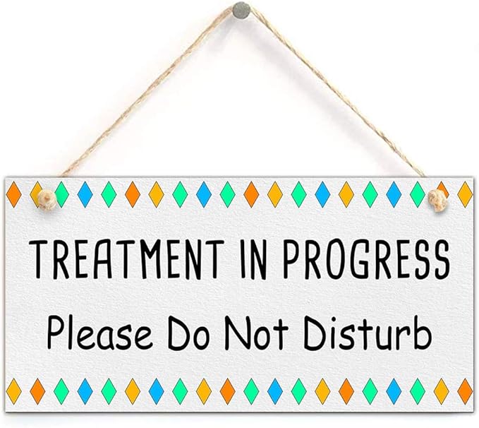 Treatment in Progress Do Not Disturb - Salon Door Hanger Sign, Do Not ...