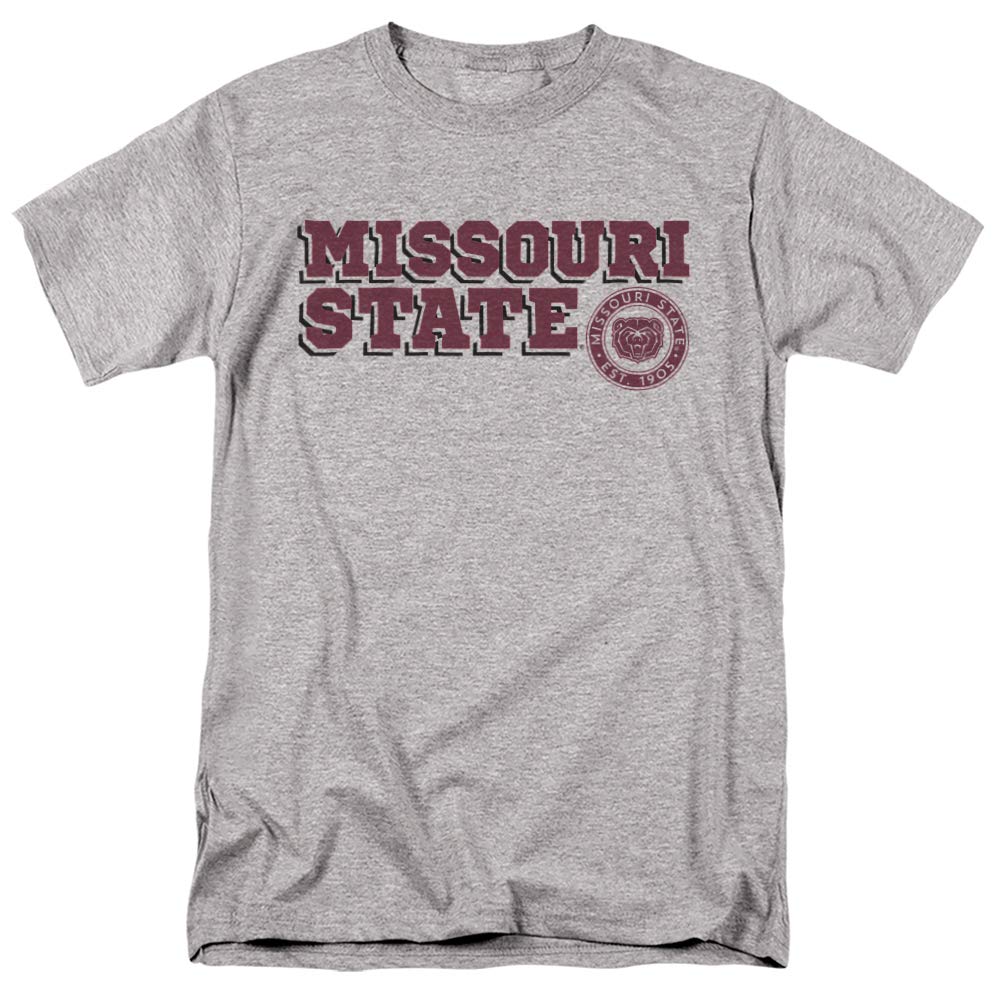 Buy Missouri State University Official Block Text Unisex Adult T Shirt ...