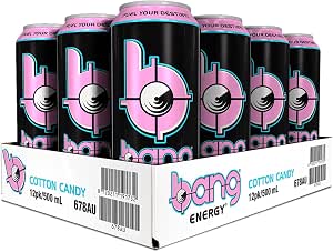 BANG Energy Drink Cotton Candy 500ml x 12 Pack : Amazon.com.au: Pantry ...