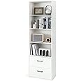 Amazon.com: LOKO 74 Inches Tall Bookcase, 6-Tier Modern Tall Storage ...