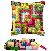 Amazon.com: DL-YTG Latch Hook Kits Pillow Christmas Tree Crochet Yarn Cushion Colour Pre-Printed ...