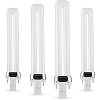 (Pack of 4) 13-Watt Single Tube 2 Pin GX23 (See Photos) Base - 3500K ...