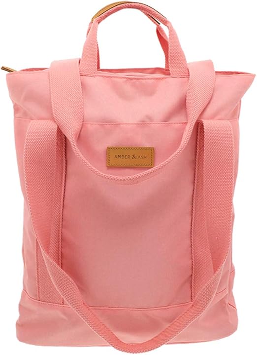Amber & Ash Convertible Tote - Slim Laptop Backpack with Many Pockets ...