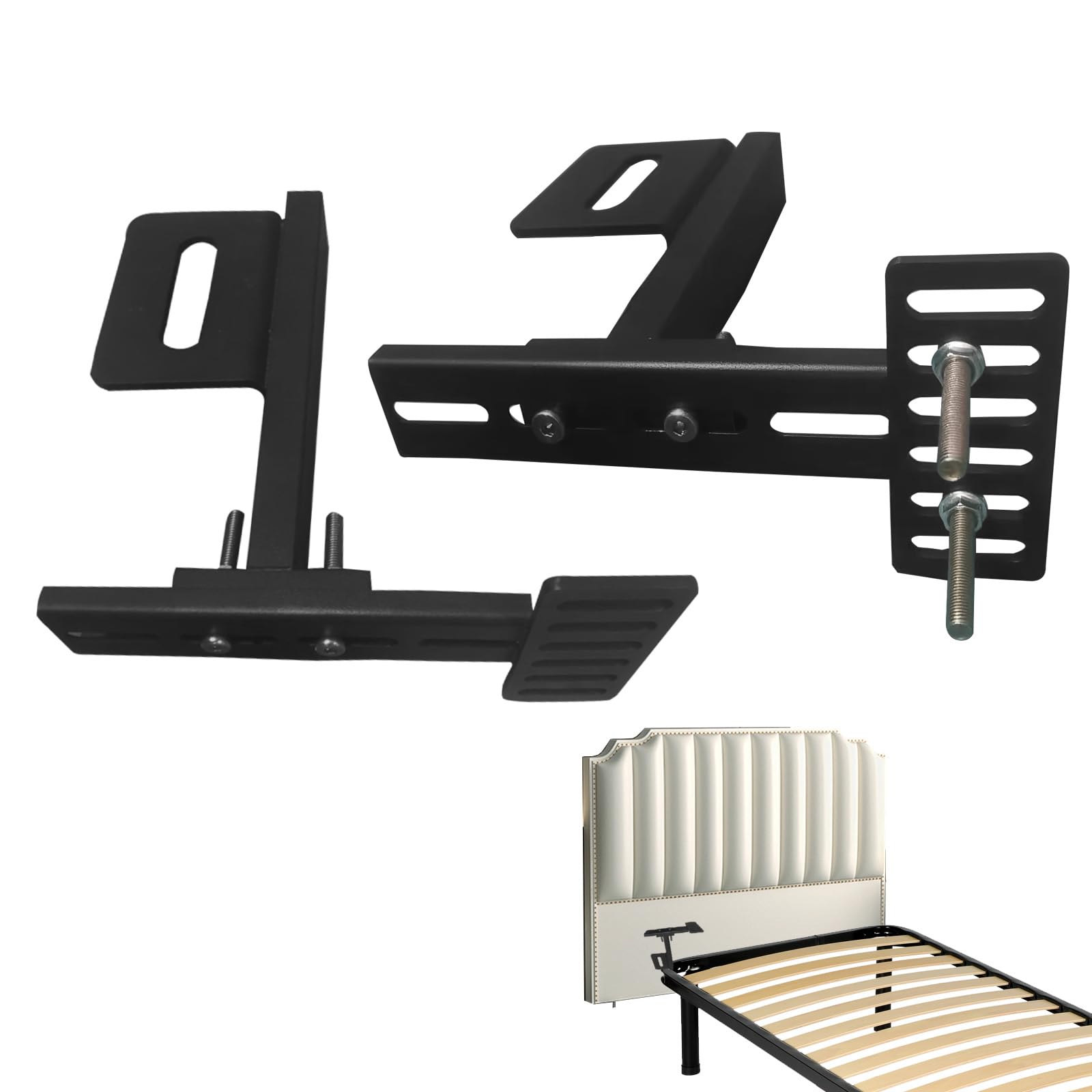 Wipiaaao 2-Pack Adjustable Headboard Brackets for Adjustable Beds ...