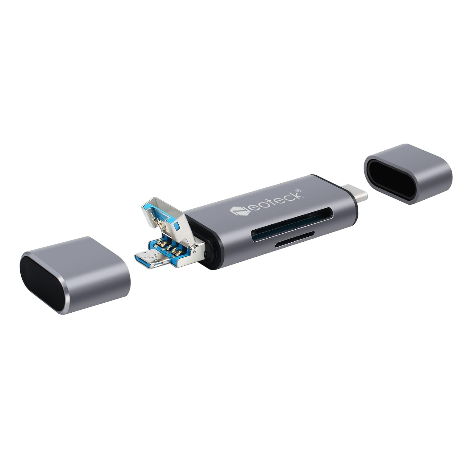 Neoteck USB Type C Card Reader 3 in 1 Card Reader USB + Type C + Micro ...