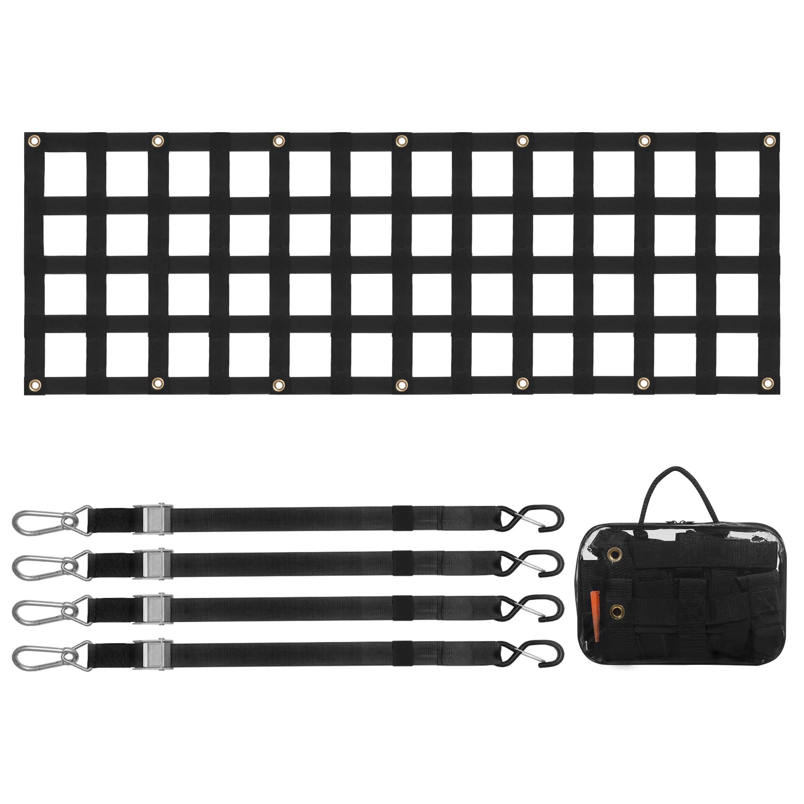 VEVOR Tailgate Net, 60 in x 18 in, Truck Bed Extender Tailgate Cargo ...