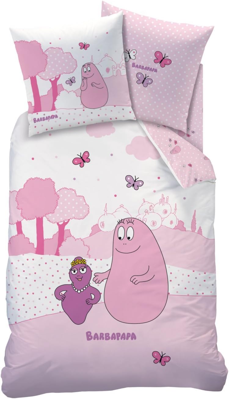 BARBAPAPA - Parure de lit - Housse de couette - 140 X 200 cm - "Pink ...