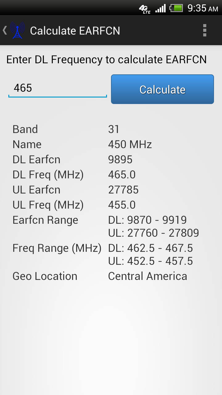EARFCN Calculator:Amazon.co.uk:Appstore for Android