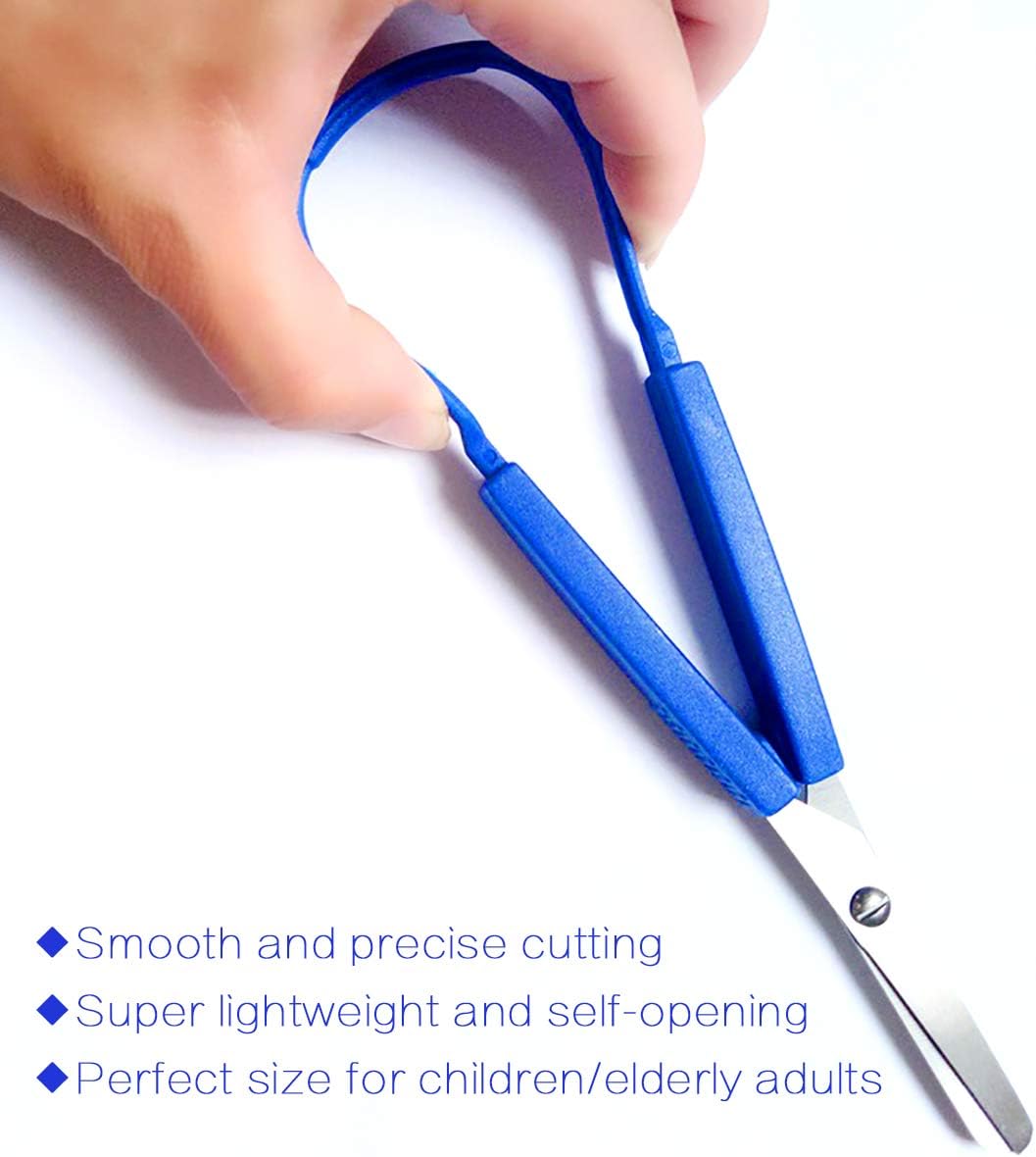 iSuperb 6 Pack Loop Scissors Grip Scissor for Kids, Teens and Adults ...