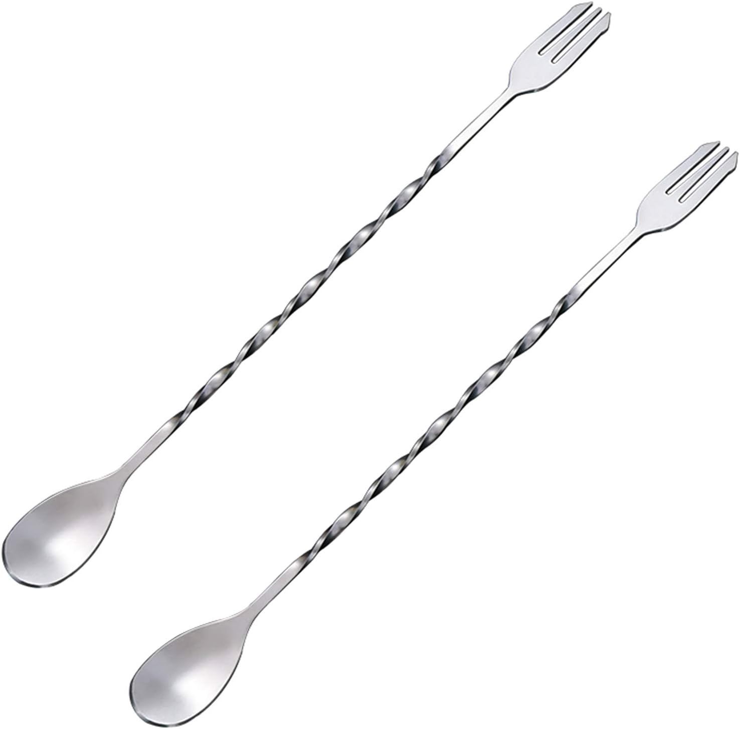 Amazon.com: kiniza 2 Pieces 12 Inch Bar Spoon, Cocktail Mixing Spoon ...