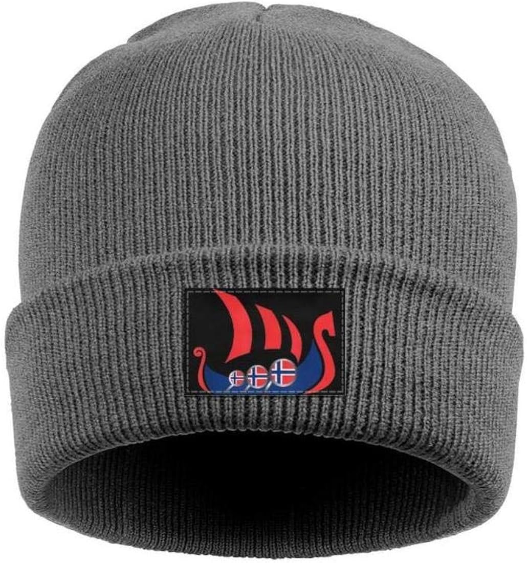 Amazon.com: Beanie Hat for Men's Women's Norwegian-Flag-Norway-Viking ...
