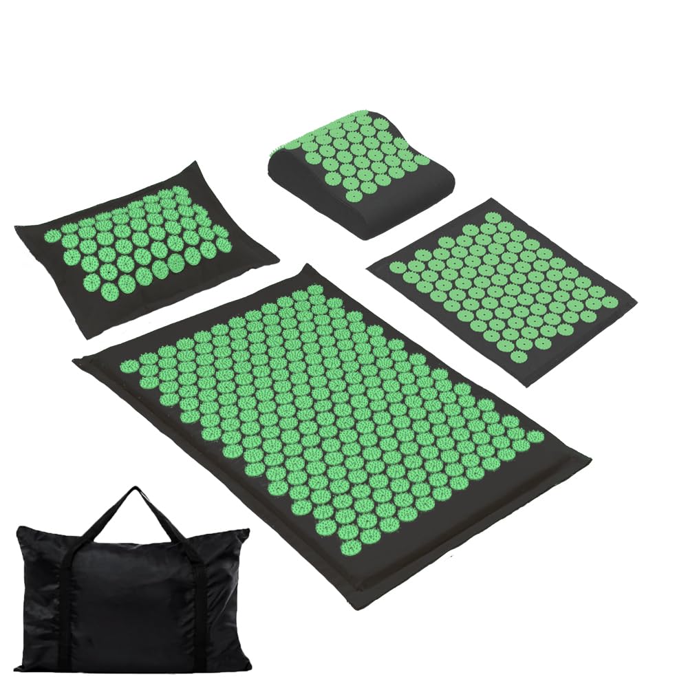 XiaoMaGe Acupressure Mat and Pillow Set with Carrying Bag - Acupuncture ...