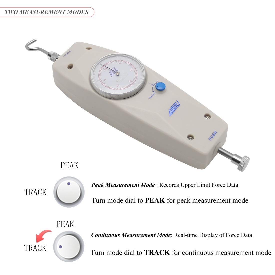 BAOSHISHAN Manual Force Gauge Test Stand Horizontal Spiral Type Tension ...