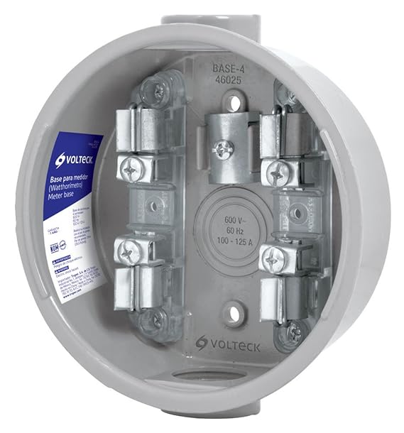 Volteck BASE-4, Base para medidor (watthorímetro): Amazon.com.mx ...