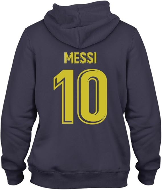 Lionel Messi 10 Club Player Style Kids Hoodie Navy/Yellow: Amazon.co.uk ...