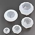 Amazon.com: 5 Style Diamond Shape Epoxy Mold DIY Resin Multifaceted ...