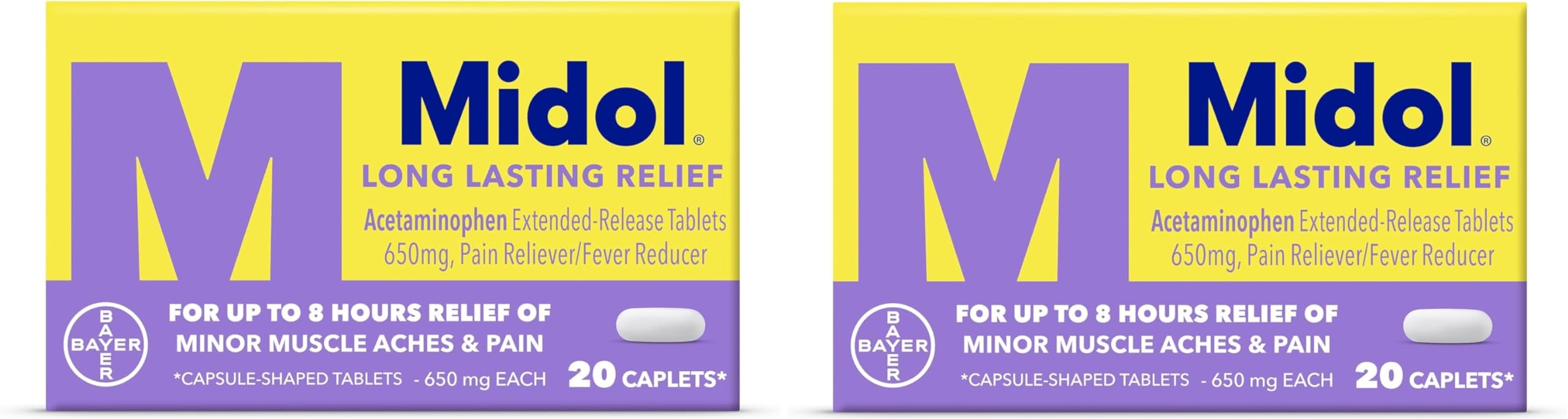 Mua Long Lasting Relief 20ct: Midol Long Lasting Relief, Menstrual Symptom Reliever & Fever ...