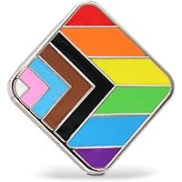 Amazon.com: Progress Flag Enamel Pin Ring Circle Inclusive Pride Brooch ...