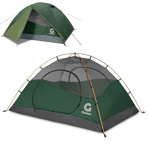 Gonex Lightweight 4 Person Camping Tent , Waterproof Family Tent, 3 ...