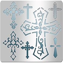 Household Decor Stencil Of Cross | Free Printable Papercraft Templates ...