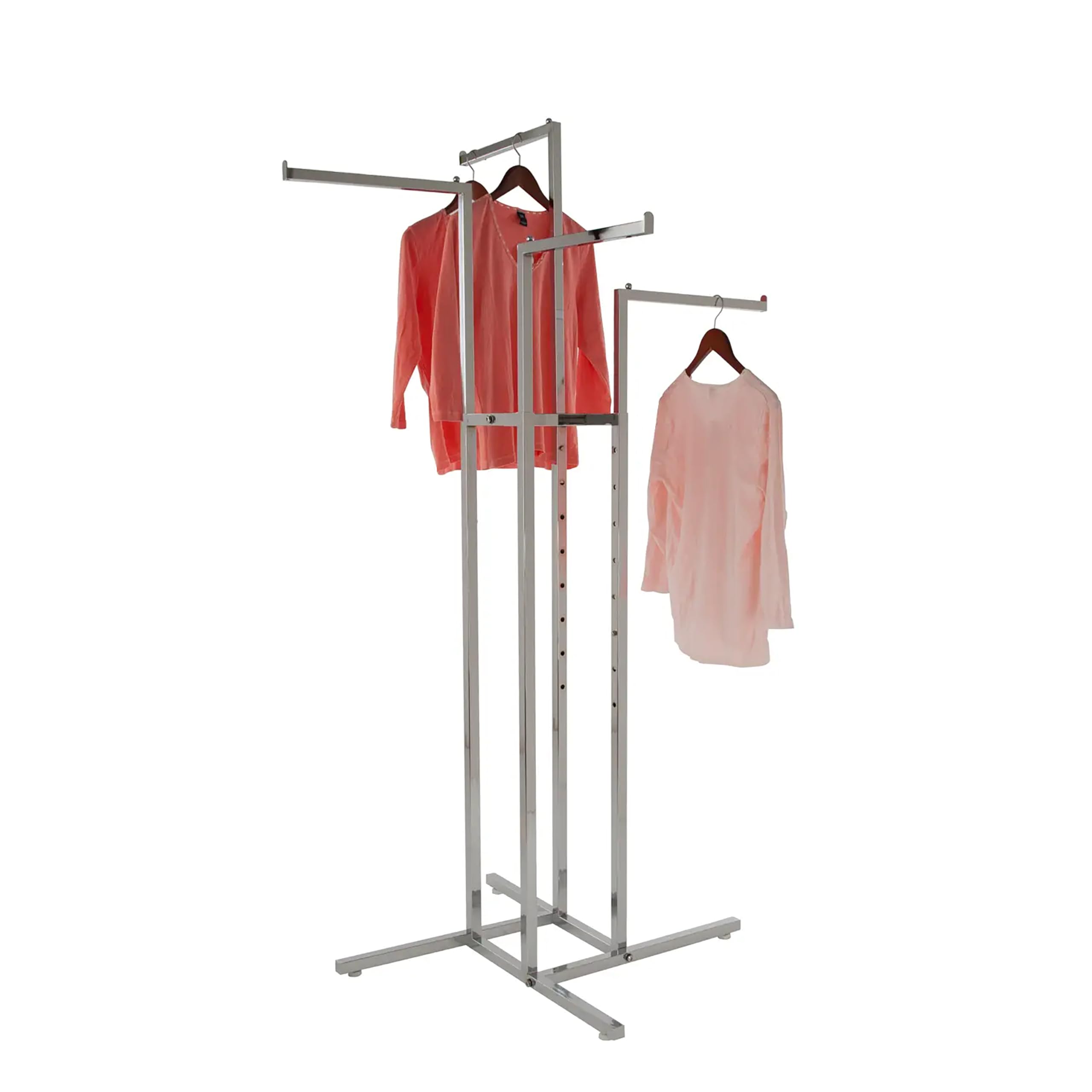 Mua K10 Heavy Duty 4 Way Clothing Rack, Adjustable Height Arms, Square ...