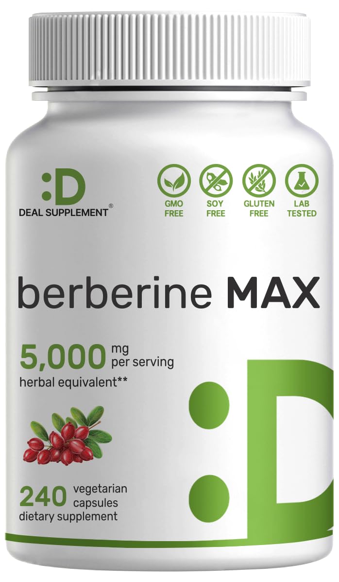 Mua Berberine Max Supplement with Turmeric – 97% Pure Berberine HCL ...