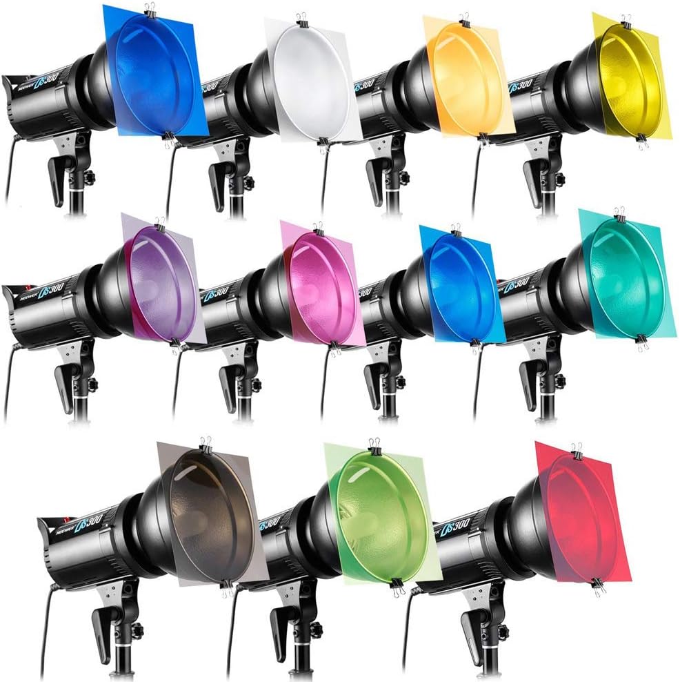 11 Pieces Square Gel Filter Correction Light Filter Overlays ...