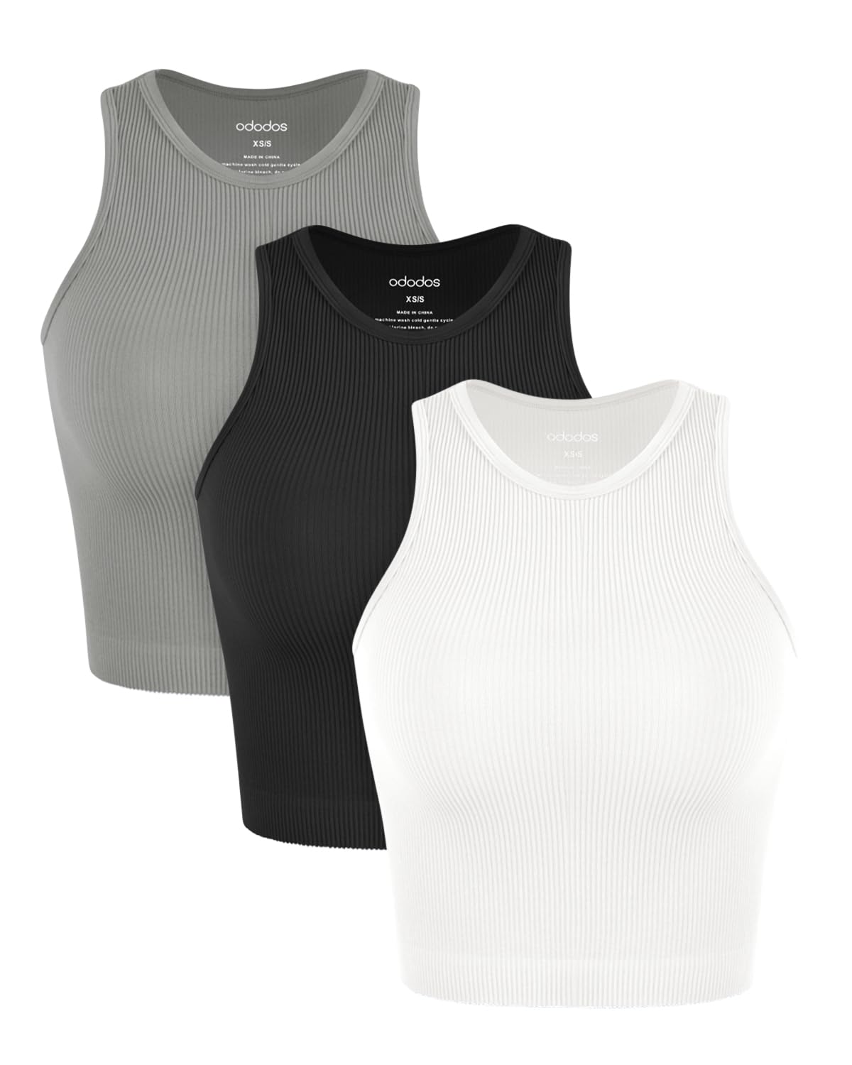 NO WHITE TANK TOP ONLY BLACK AND GREY SIZE SMALL/ XS ODODOS 2-Pack ...