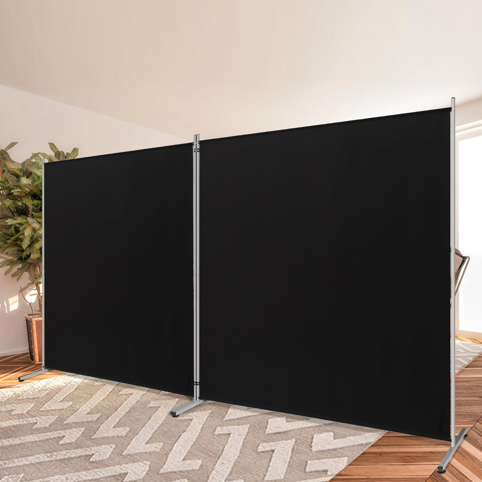 Rantila 2 Large Panels Room Divider,Portable Office Divider,Convenient ...