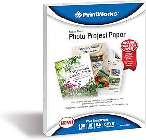 Amazon.com : Printworks Photo Project Paper for Inkjet and Laser ...