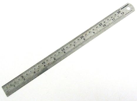 3 X 300MM 30CM STAINLESS STRAIGHT EDGE STEEL RULER 12": Amazon.co.uk ...