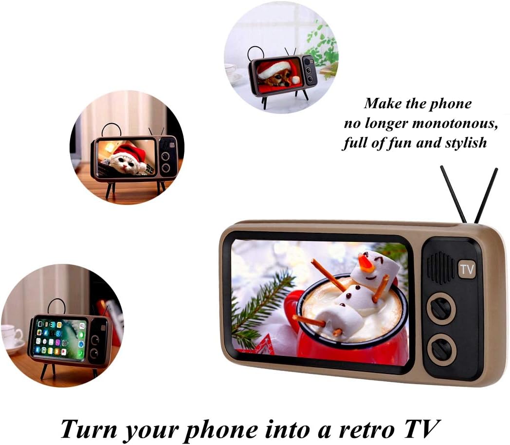 Bewinner Mobile Phone Stand, Turn your Phone into a Retro TV, Retro TV ...