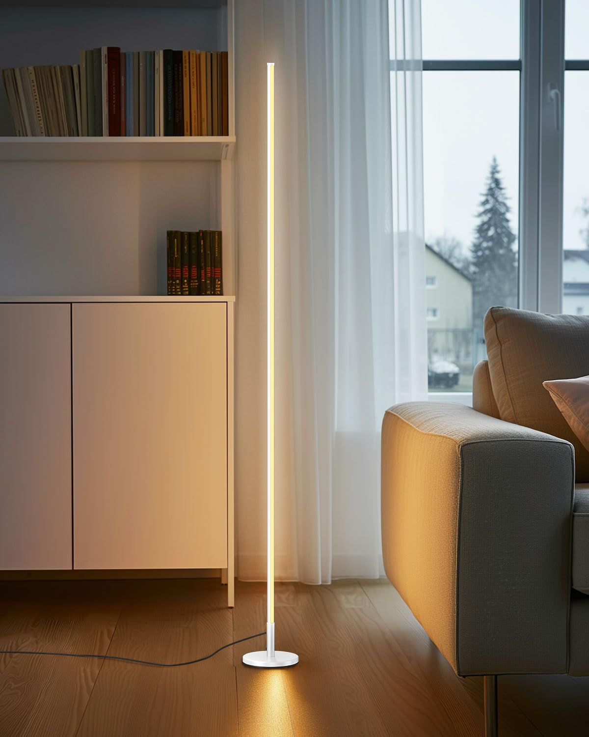 DENGALA Minimalist Corner Floor Lamp - 3000K-6000K LED Modern Standing ...