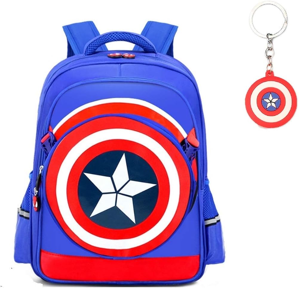 Waterproof Captain America 3D Bag Backpack Comic Super Hero Design ...
