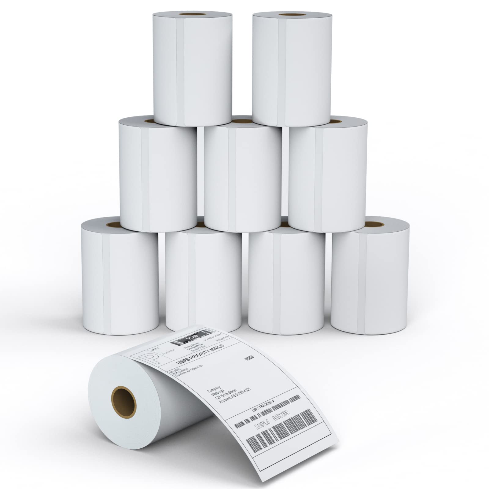 MFLABEL 10 Rolls 4x6 Direct Thermal Blank Shipping Labels for Thermal ...