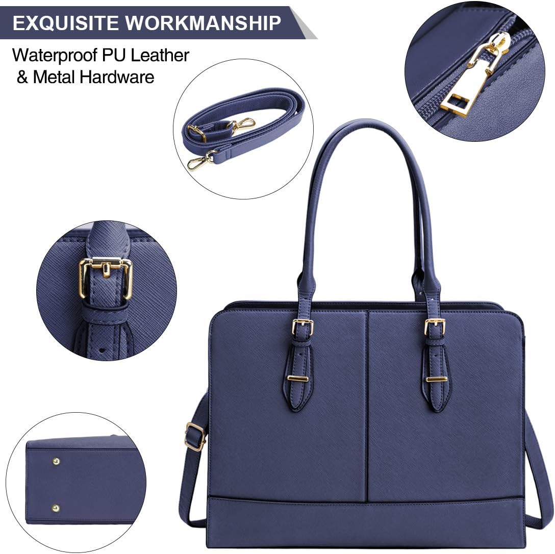 Lubardy Laptop Bags for Women 15.6 inch Ladies Leather Laptop Handbag ...