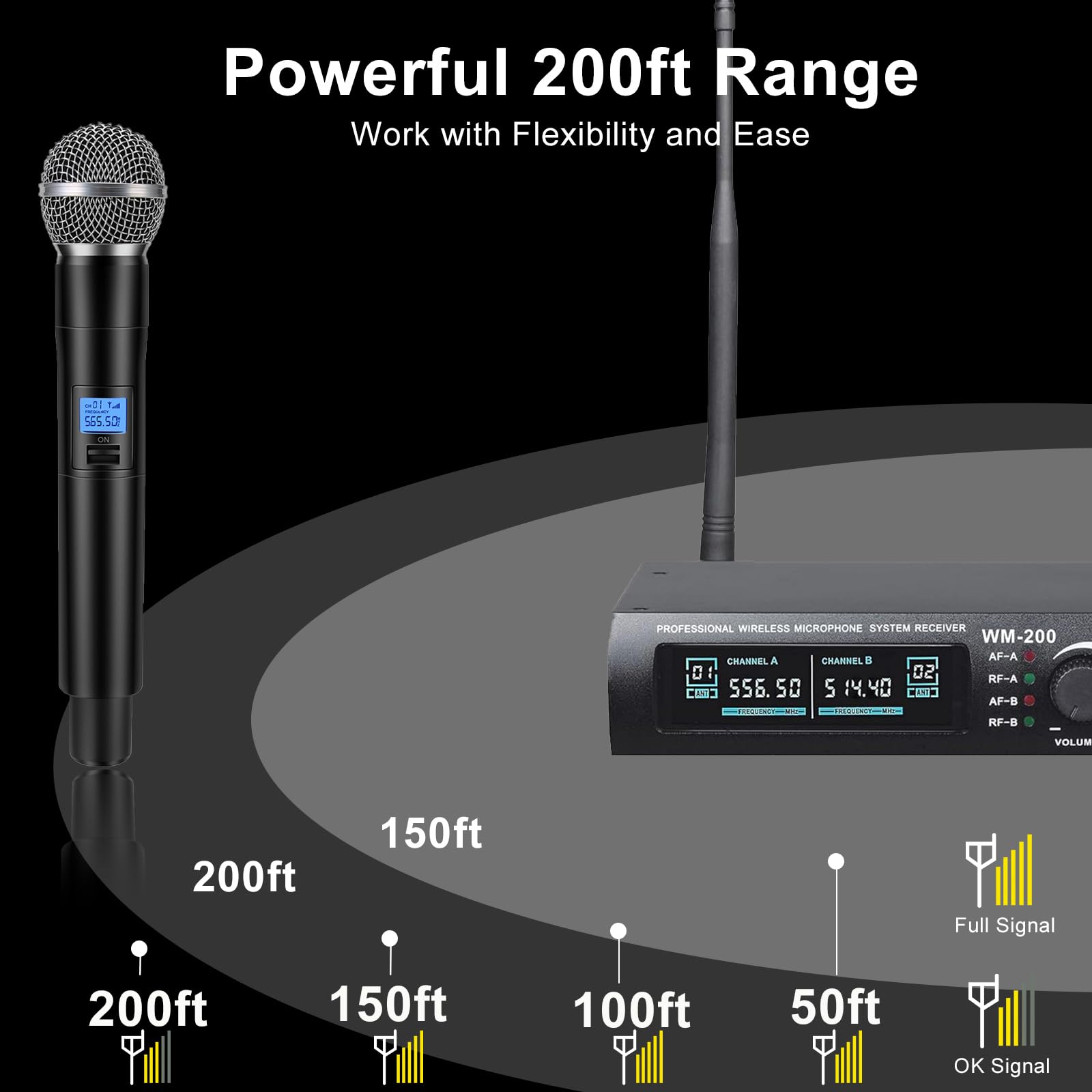 Mua innopow Wireless Microphone System, Dual UHF Metal Cordless Mic Set ...