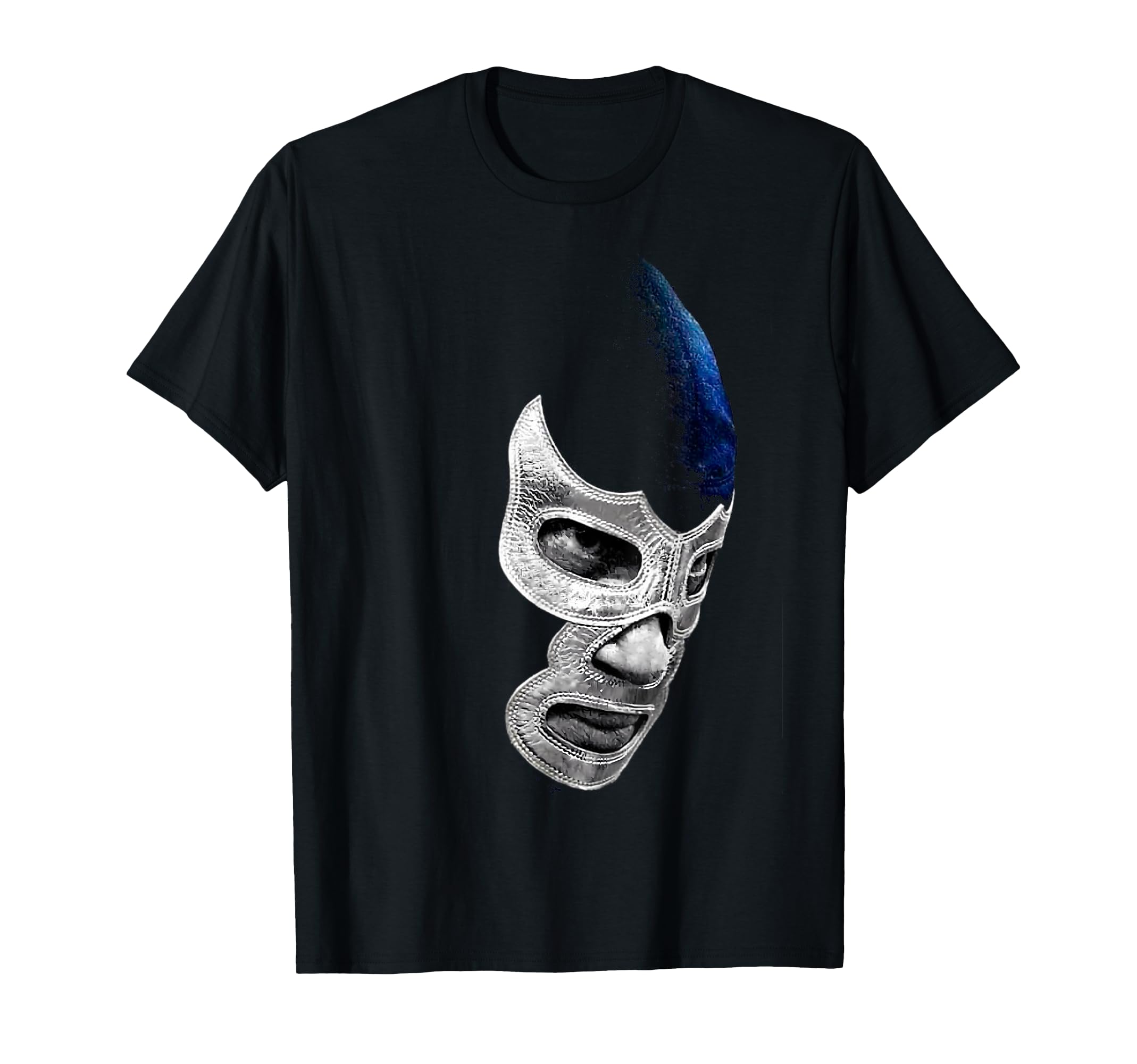 Size L--Mex-Art Demon Blue Lucha Libre Mexican Wrestler Legend T-Shirt ...