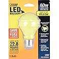 Feit Electric A19/BUG/LED 60W EQ Non DM LED Light Bulb , Yellow, Pack ...