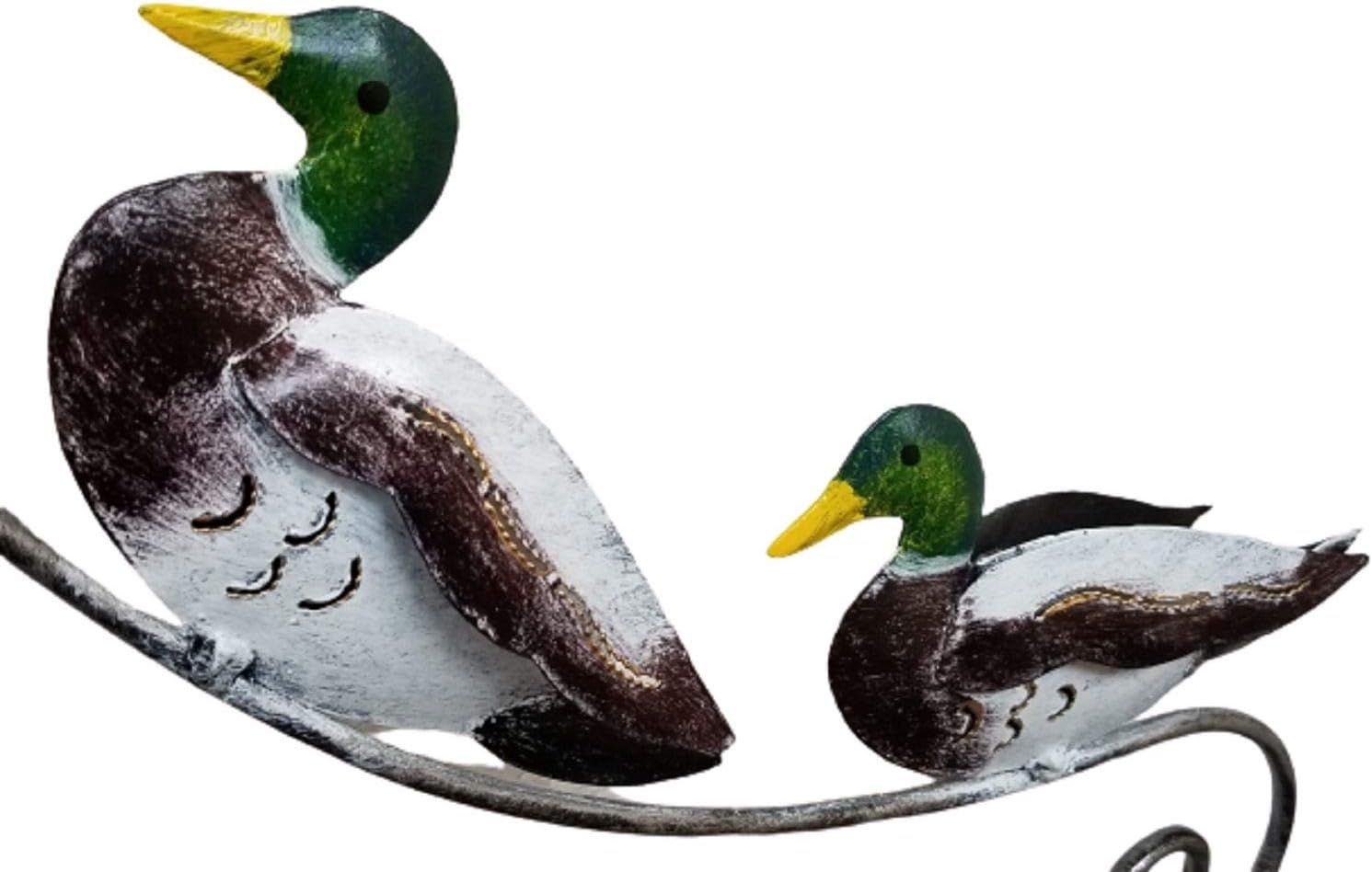 SK Garden Home Metal Wind Spinner – Mallard Duck Family Mobile – BigaMart